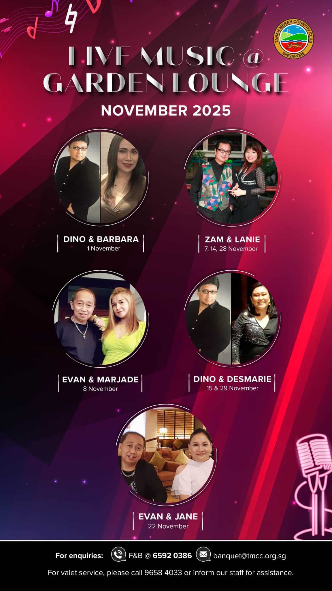 Live Music @ Garden Lounge - TMCC
