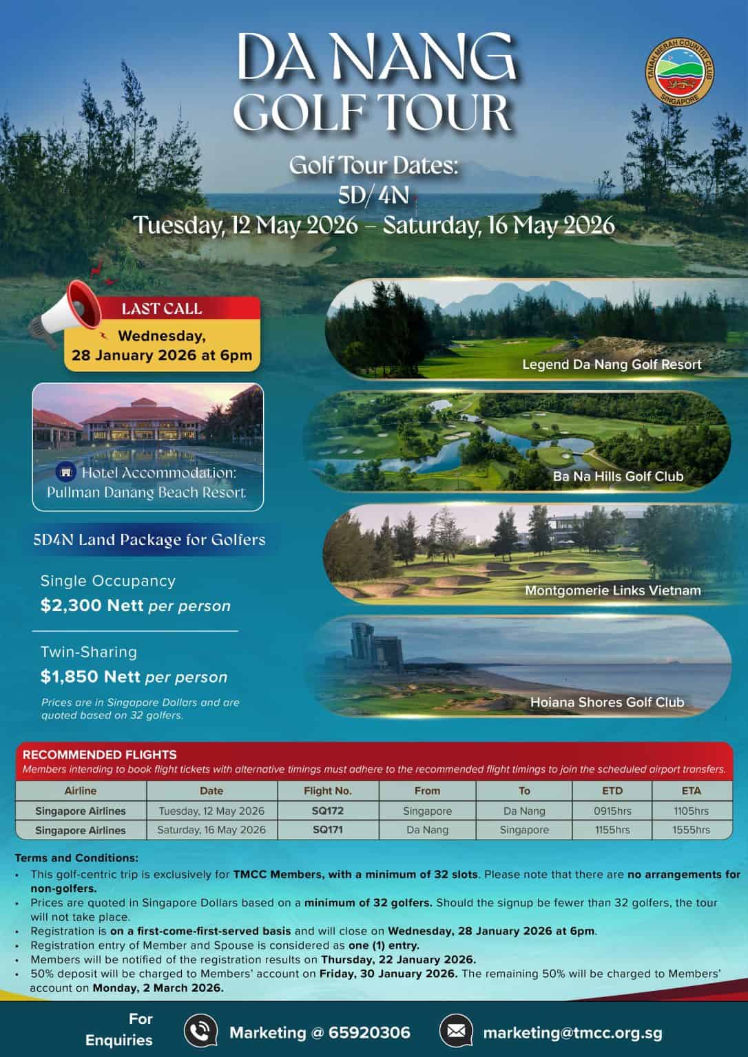 5D4N Da Nang Golf Tour - TMCC