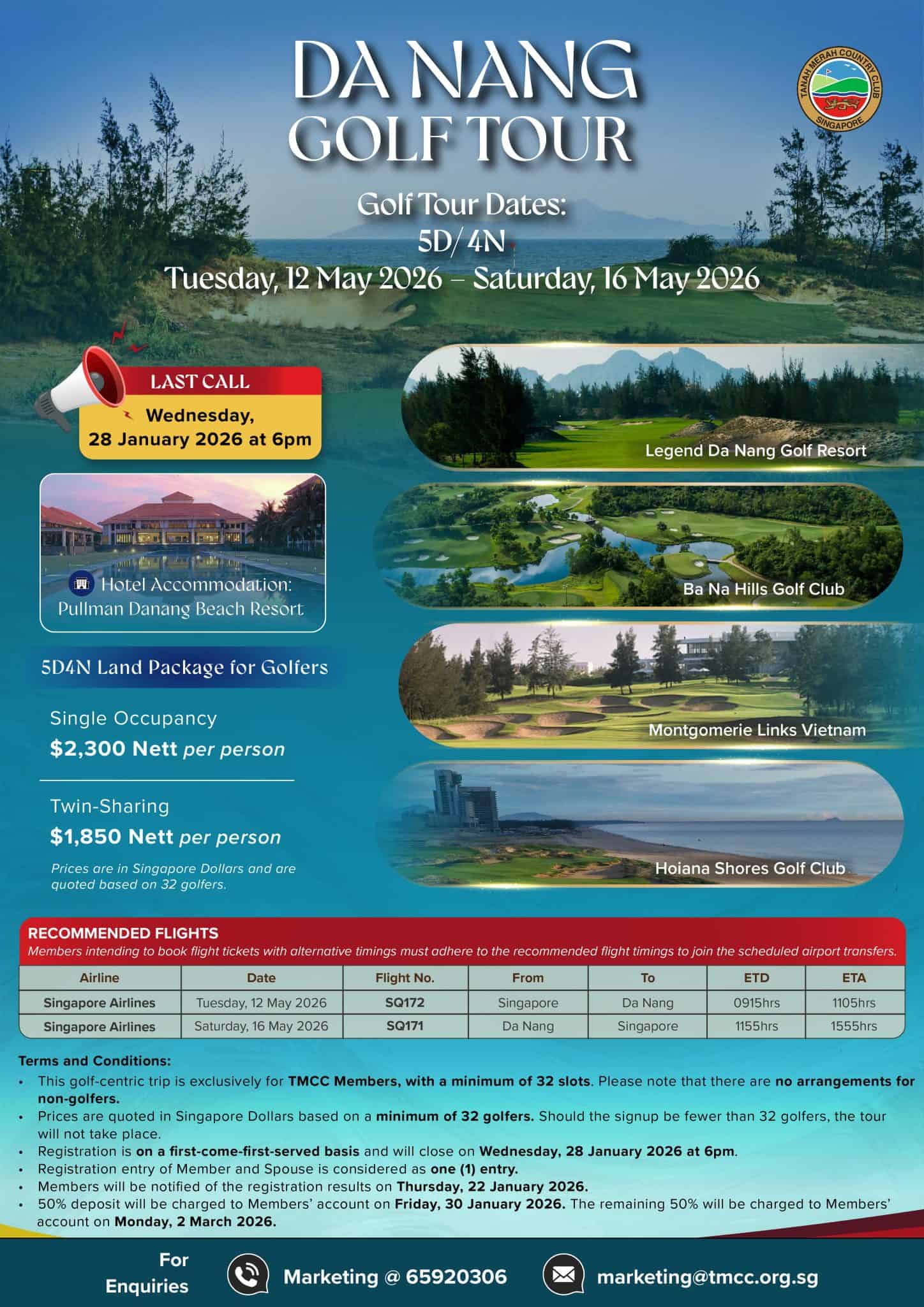 5D4N Da Nang Golf Tour - TMCC